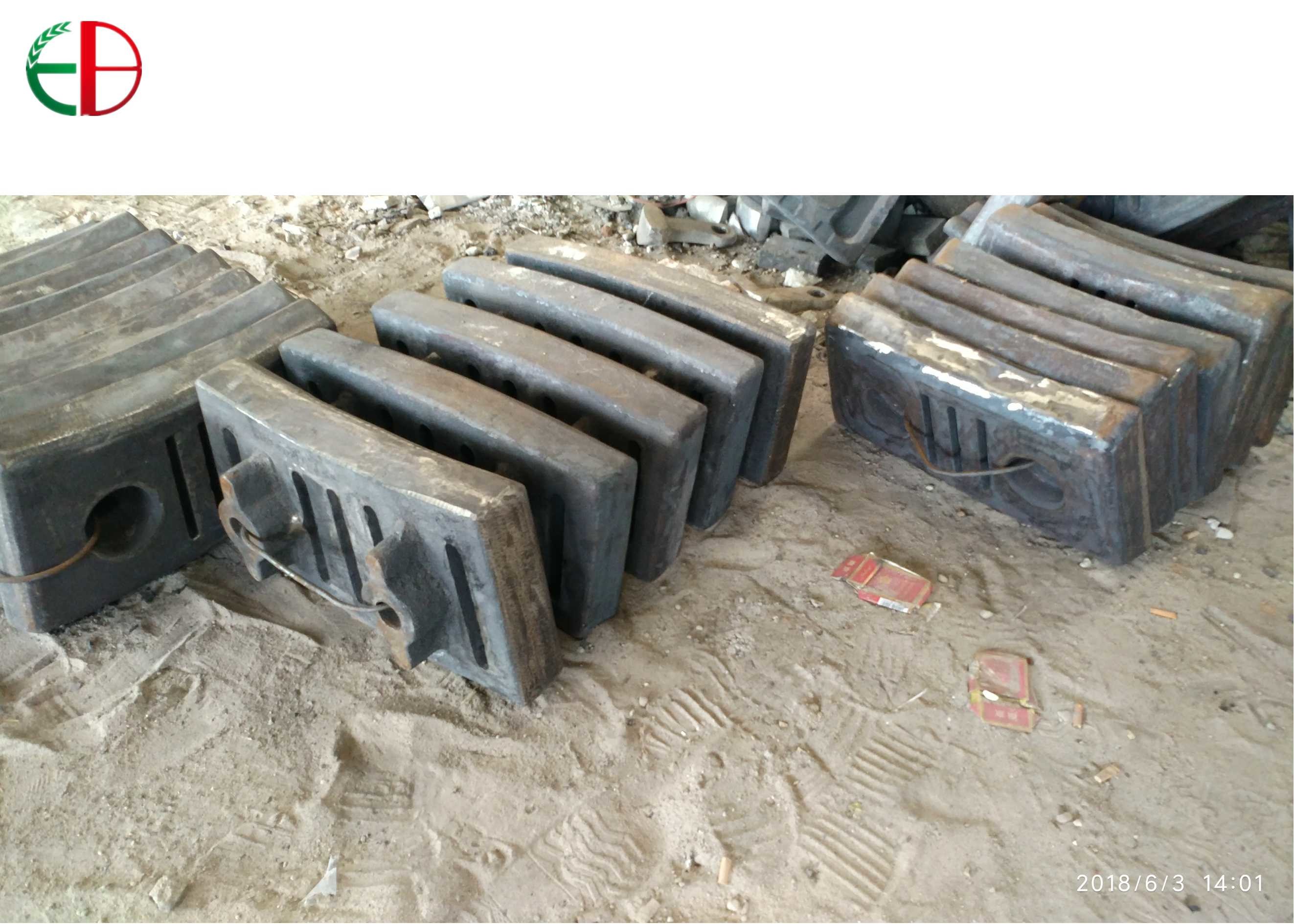 HBW555XCr27 Cement Mill Classifying Liners Sand Cast Process After Shot ...